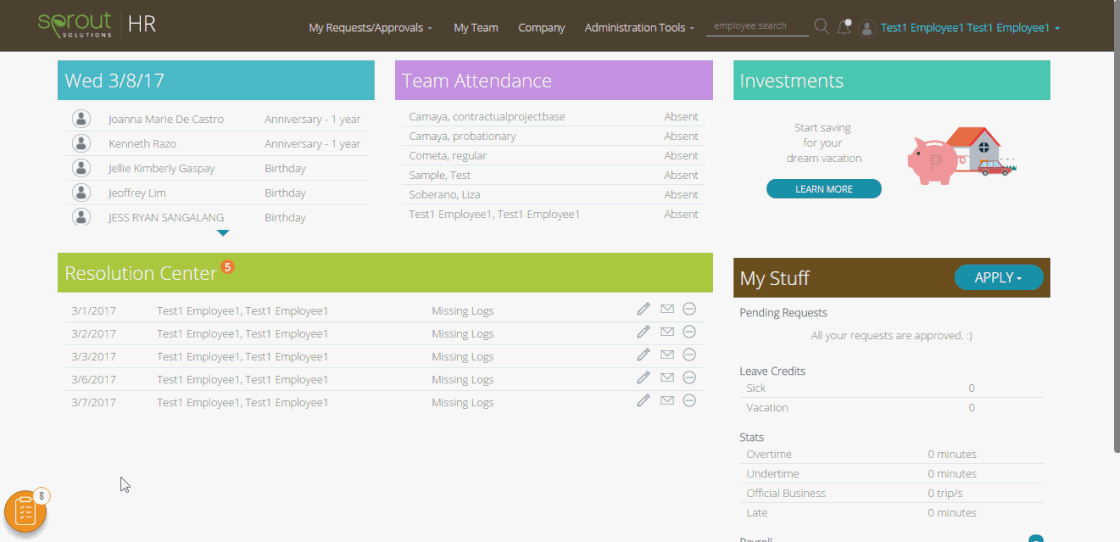 Onboarding & Setup Guide - Sprout Solutions Employee changelog