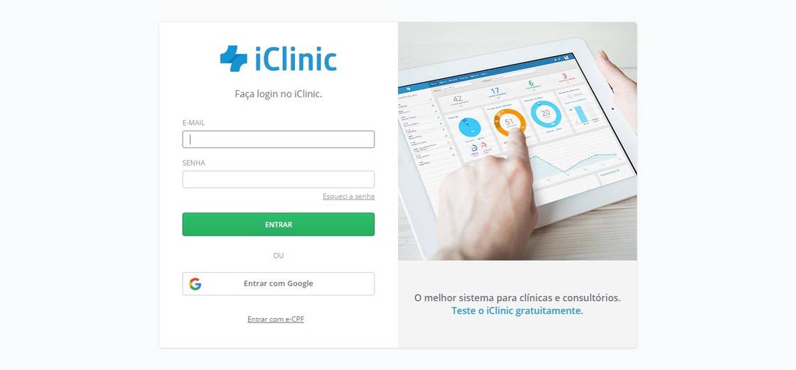Login com Google - iClinic updates