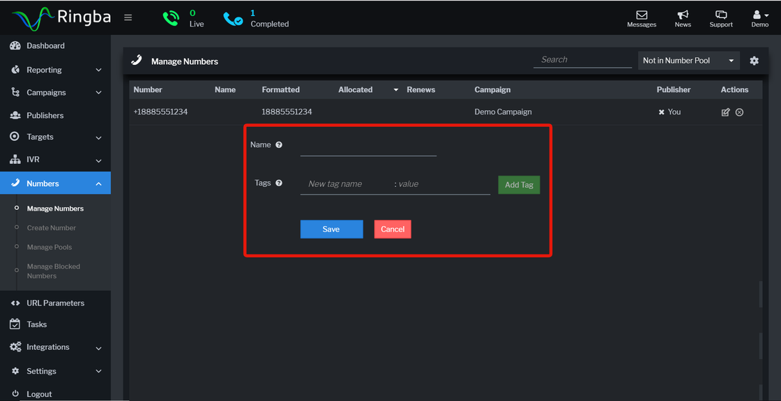 Number Tagging, Convert on Dialed Setting and More - Ringba updates