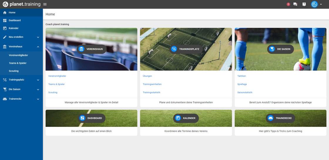 Das neue planet.training Erlebnis - de-planet-training changelog