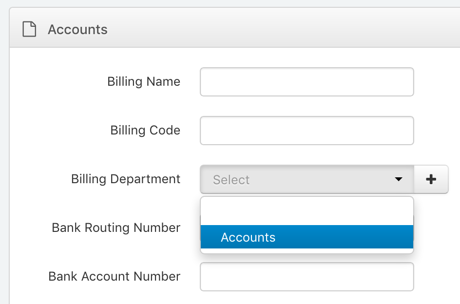 Billing Departments - Syngency changelog
