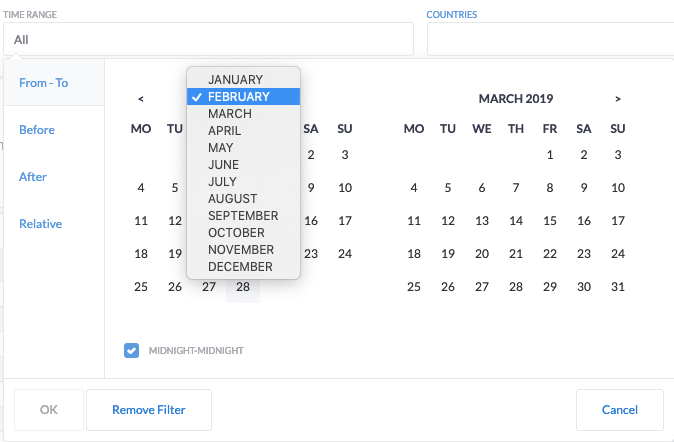 Pick year and month faster in the timerange filter - Cluvio updates