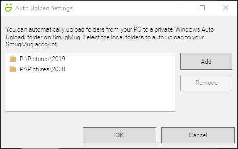 Auto-Upload in the Windows app - SmugMug release notes