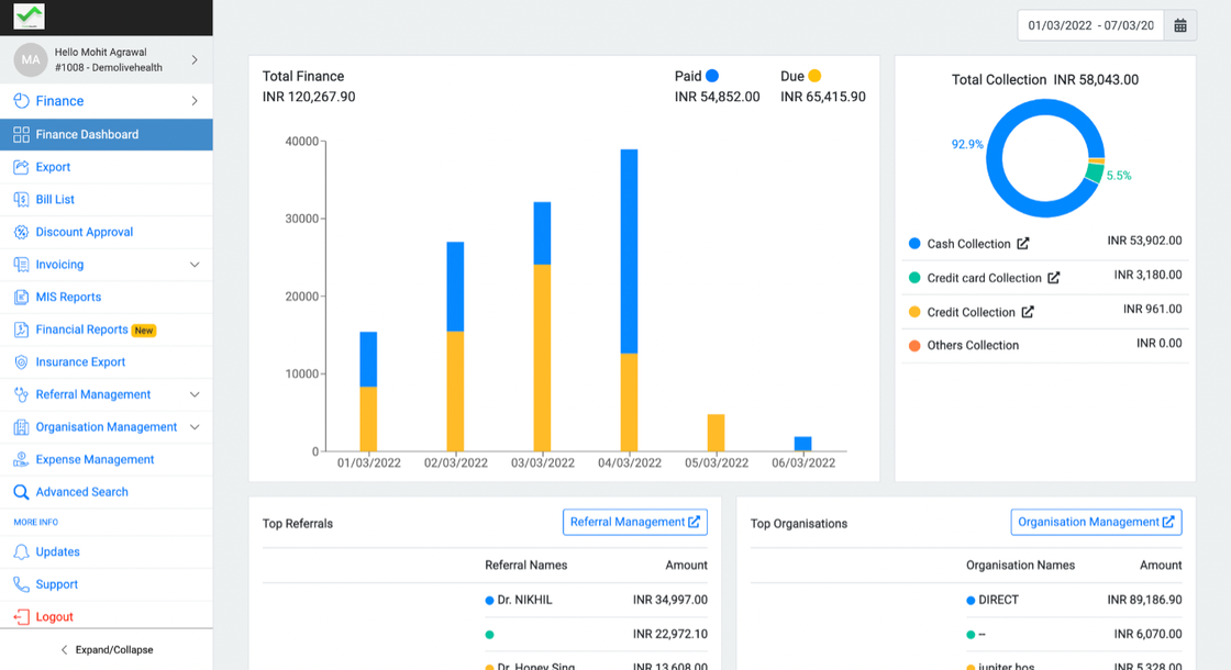 New Look for Finance Module - Crelio updates