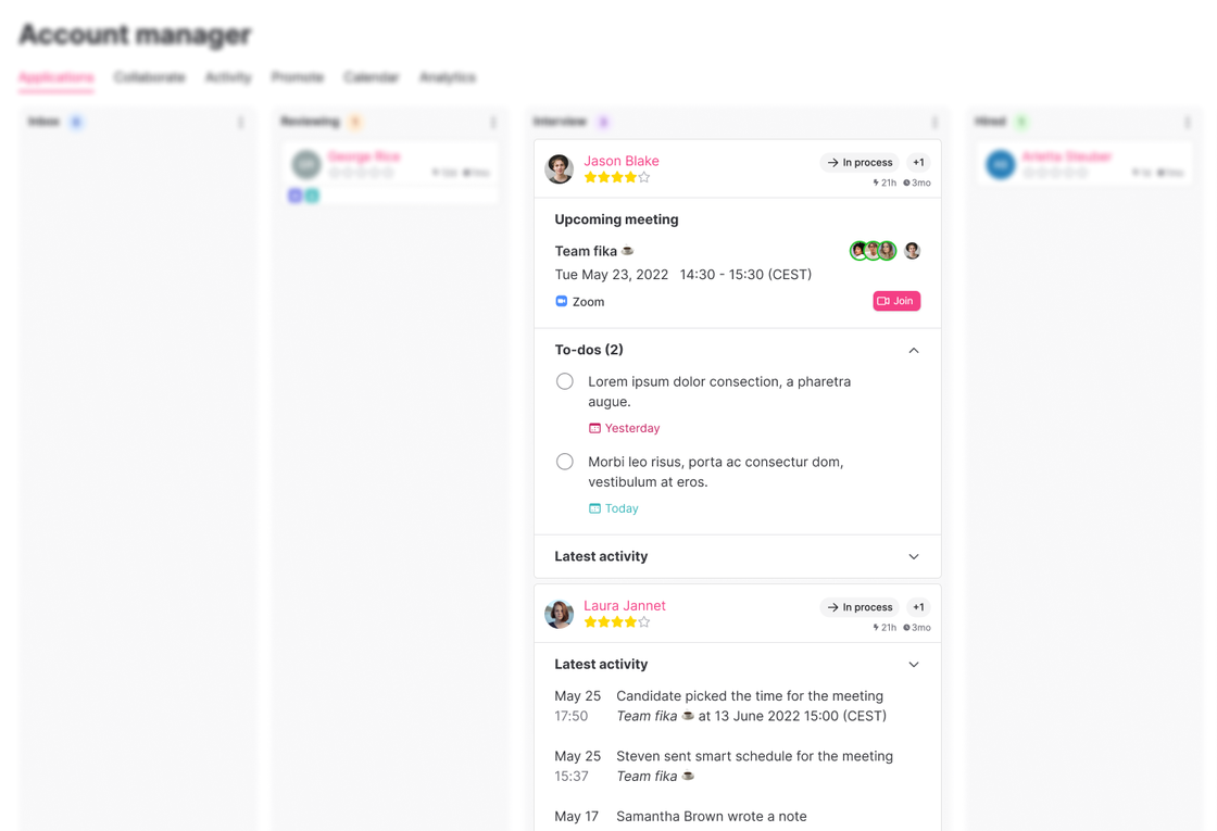 New expanded view in job stages - Teamtailor updates