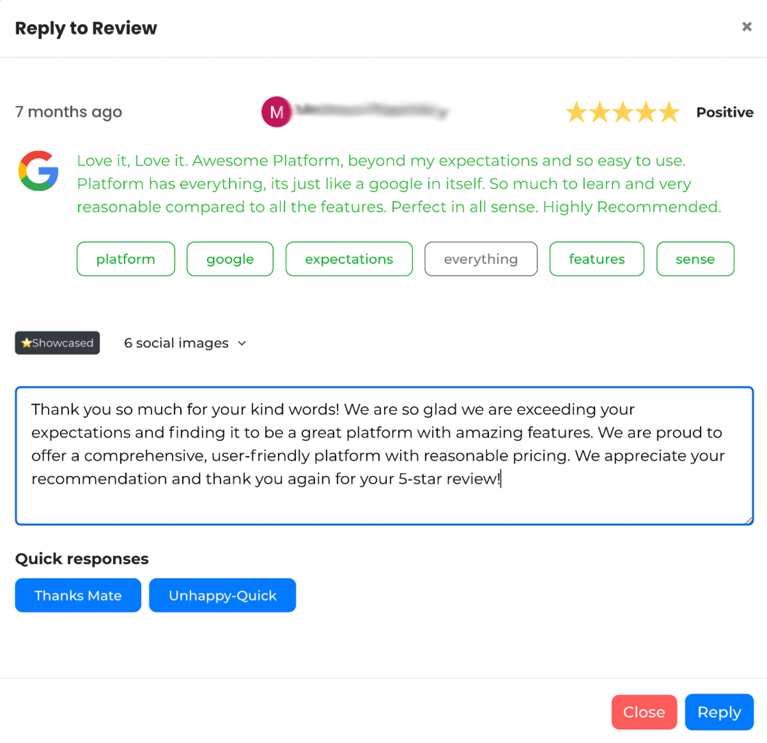 Automatic AI Review Responses - myPresences changelog