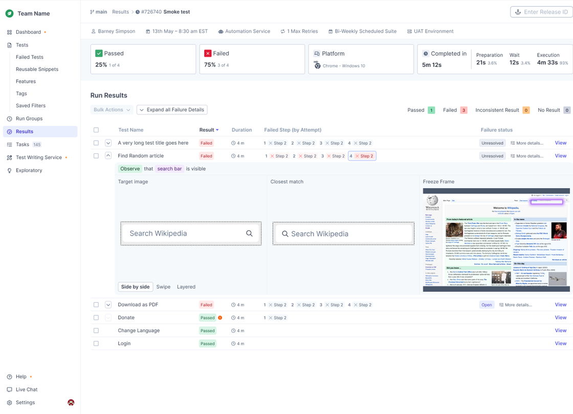 Rainforest QA changelog