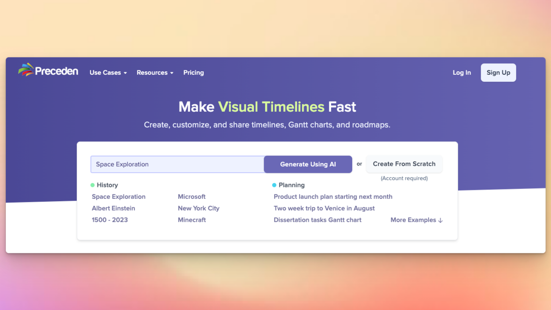 Introducing Timeline Maker AI - Preceden updates