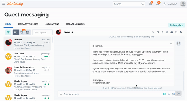 July 10 - Reply to guests using ChatGPT - Hostaway updates