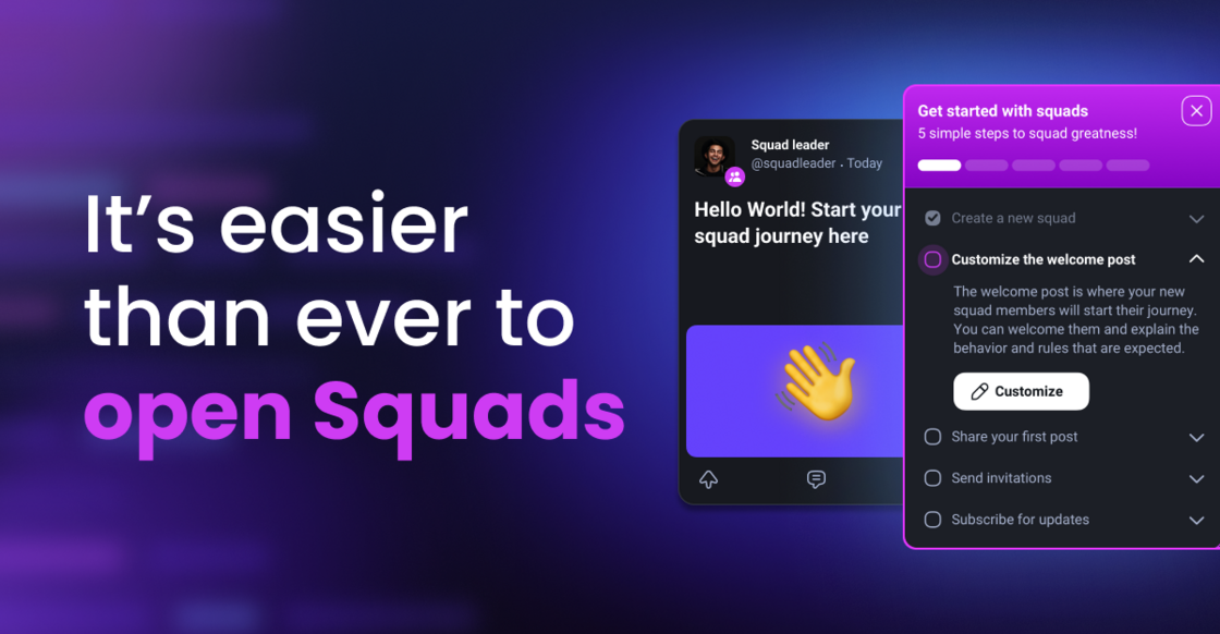 Onboarding checklist for your new Squad - daily.dev changelog