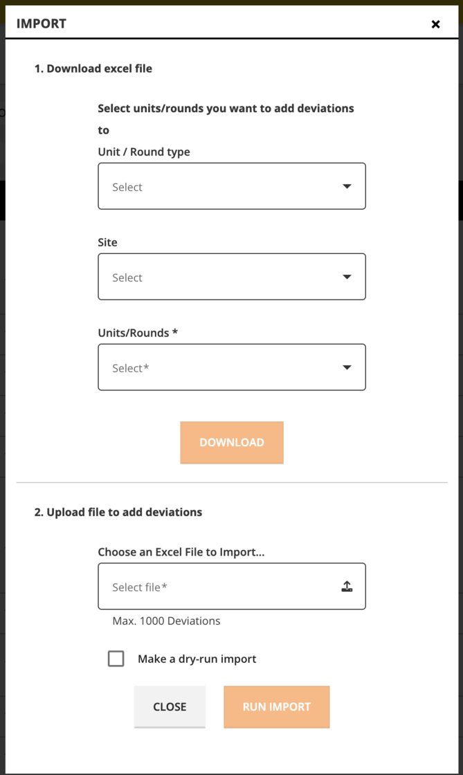 Deviation bulk upload - CheckProof changelog