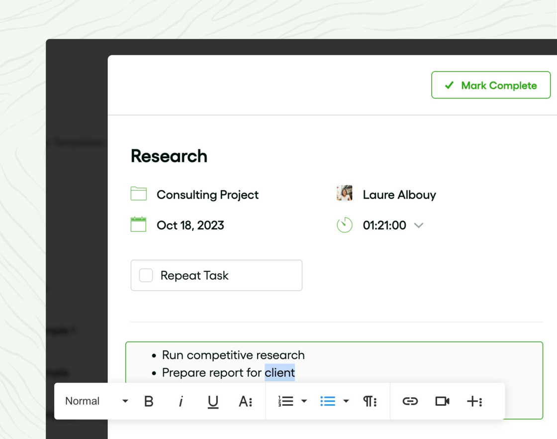 Format task descriptions & comments - Bonsai updates