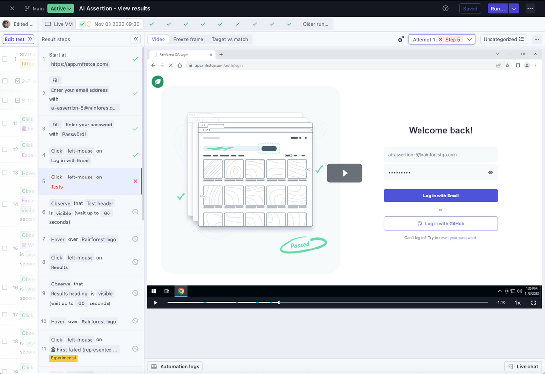 Rainforest QA changelog