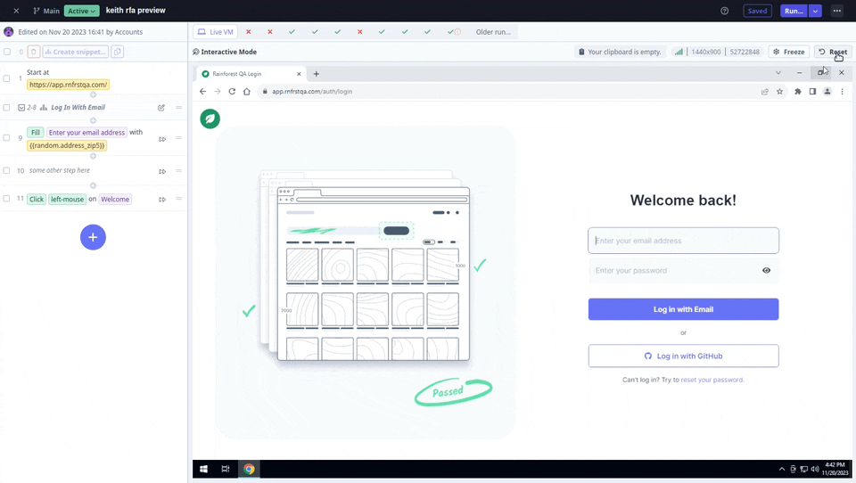 Rainforest QA changelog