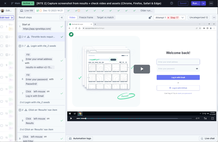 Rainforest QA changelog