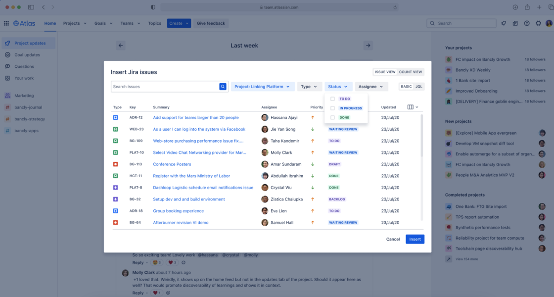 Atlas by Atlassian updates