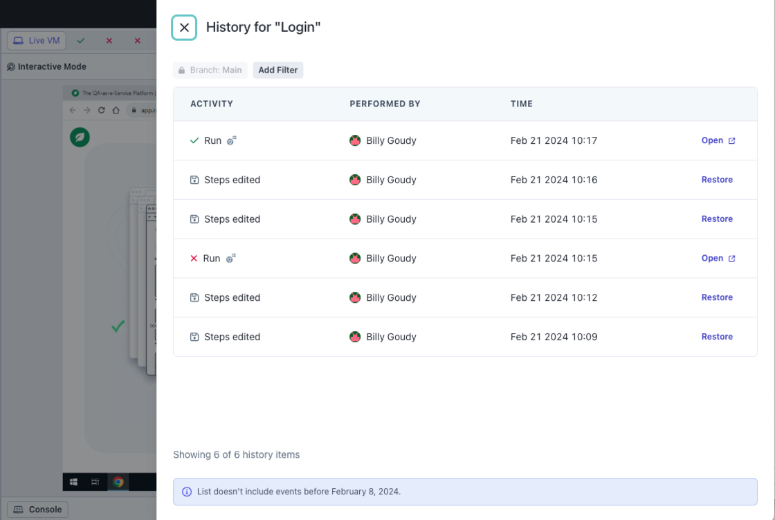 Rainforest QA changelog