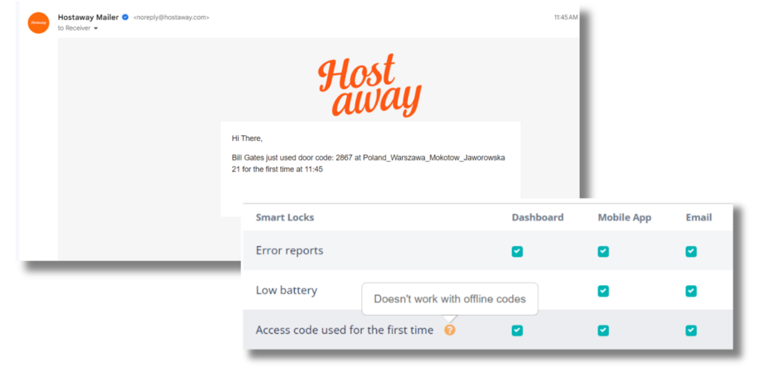 New Smart Lock Check-In Notification Settings - Hostaway updates