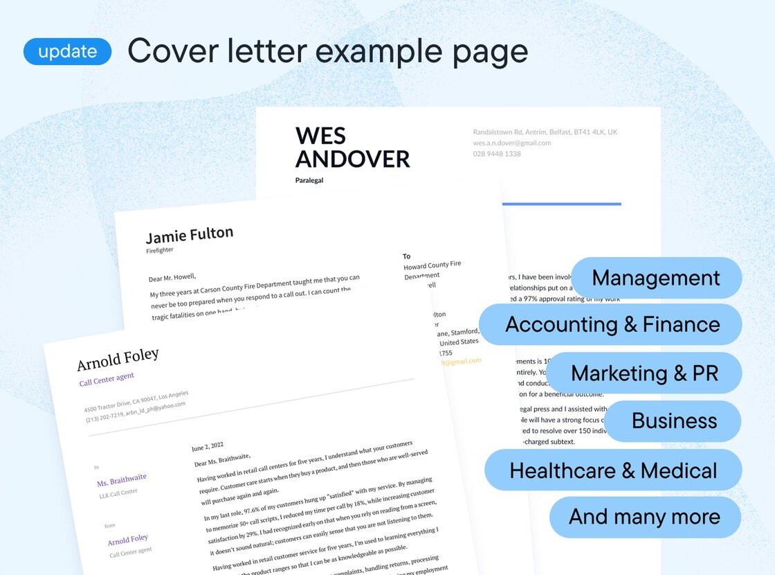 Find inspiration for your next cover letter with our new cover letter ...