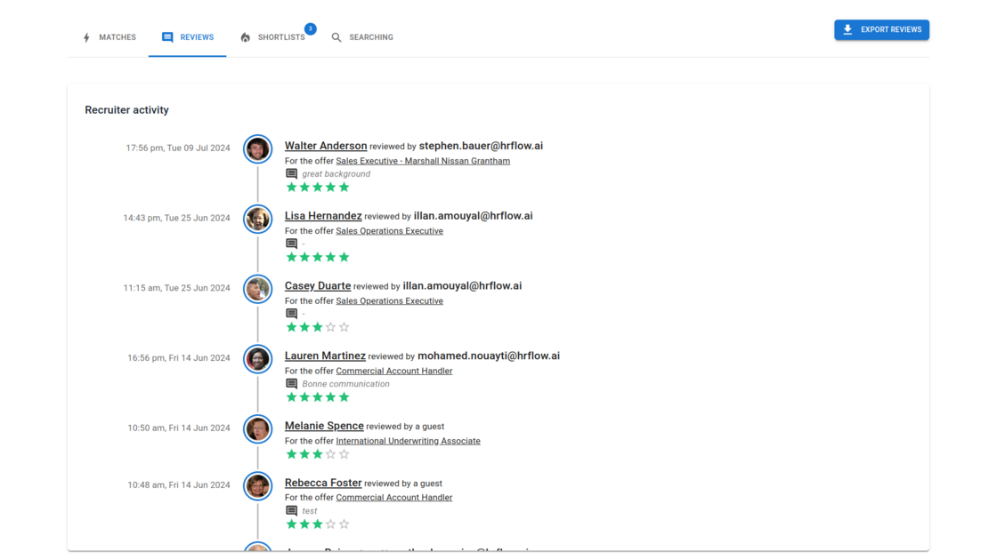 Recruiter Copilot Introducing New Applications Reviews Activity