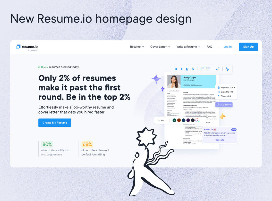 Resume.io updates