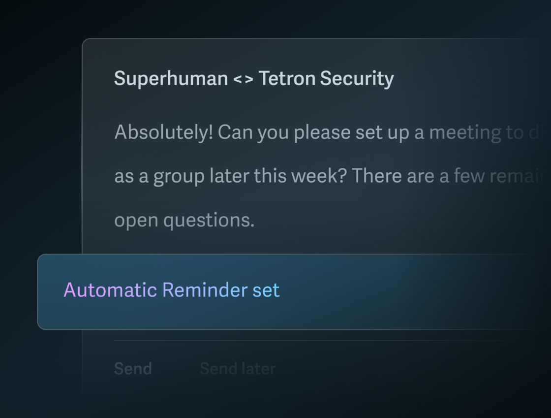 Automatic Reminders ⏰ - Superhuman Mail updates