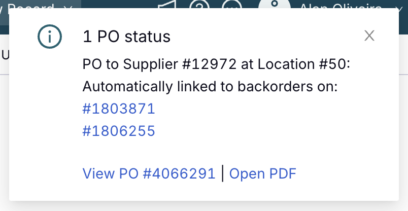 New Feature: Link Backorders to POs on Export (P21 Only) - Recurrency changelog