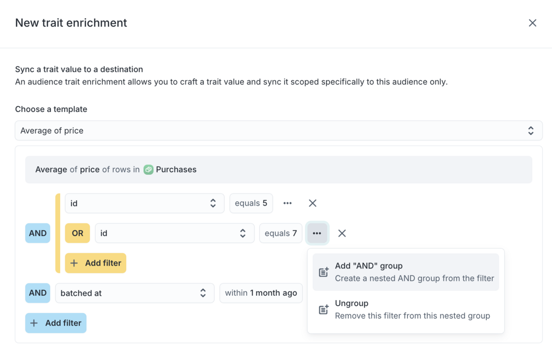 Nested Conditions in Traits - Hightouch changelog