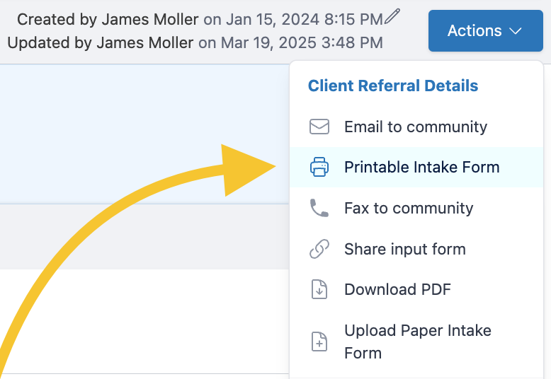 Printable Client Intake Form - Senior Place updates