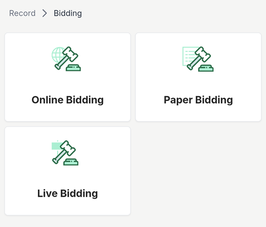 New in the Auctria Admin App: Record Bids & Donations in the Room ...